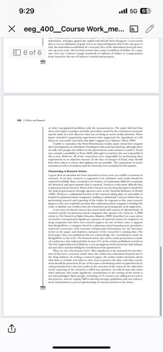 Solved Refer to the "GHOST WRITING OF RESEARCH PAPERS" note | Chegg.com
