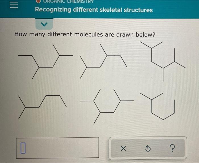 Solved MISTRY III Recognizing different skeletal structures | Chegg.com