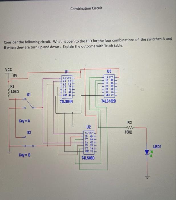 Solved Combination Circuit Consider the following circuit. | Chegg.com