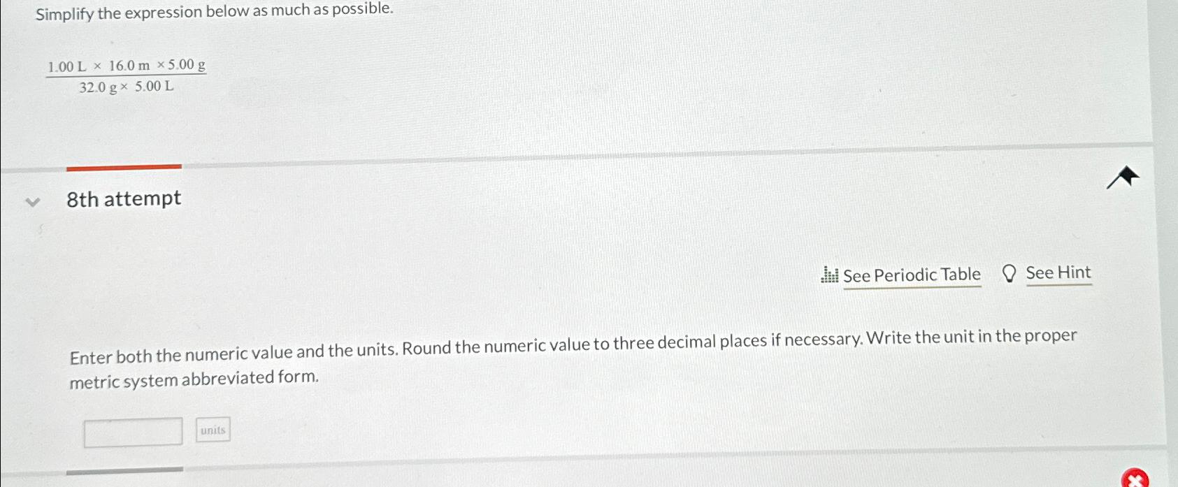 Solved Simplify the expression below as much as | Chegg.com