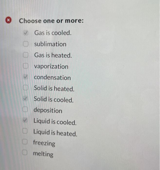 Solved For the heating curve shown below, select all the | Chegg.com