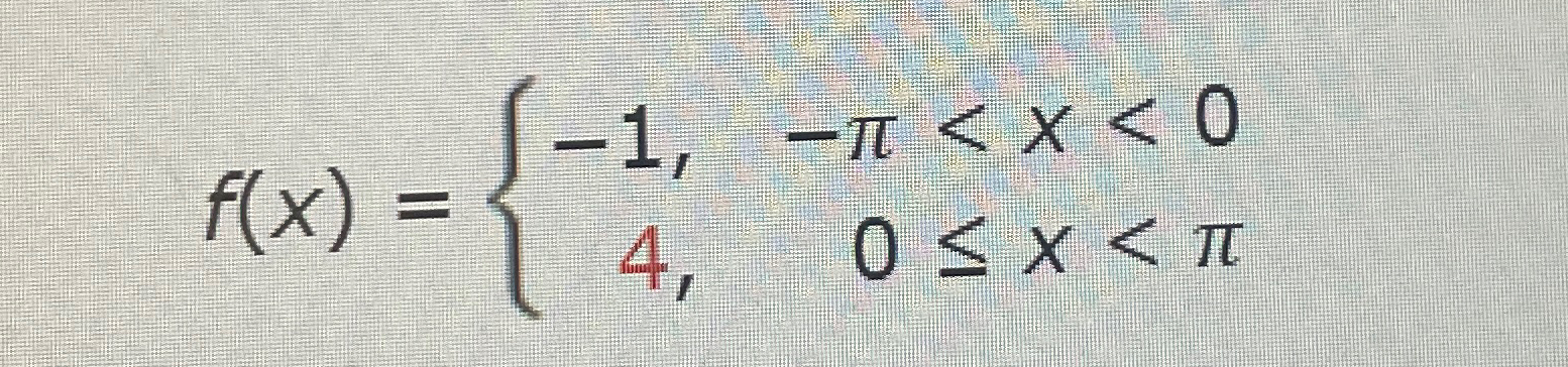 Solved Find the fourier series of f on the given interval | Chegg.com