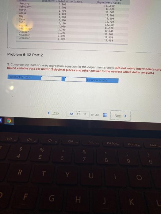 Solved Required information Problem 6-42 Continuation of | Chegg.com