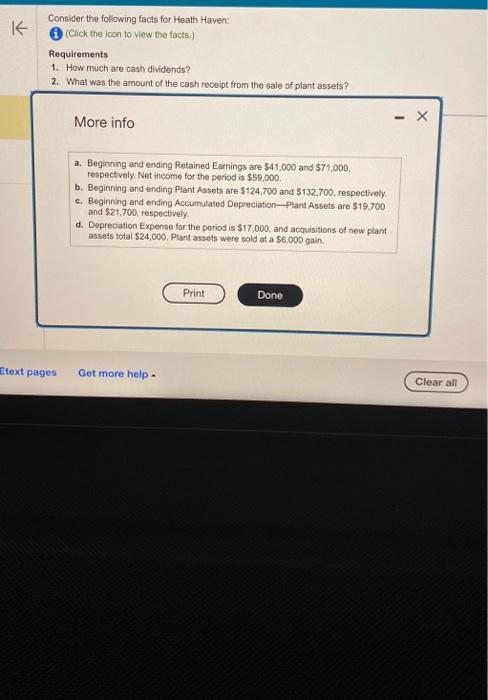 Solved Consider the following facts for Heath Haven: (Click | Chegg.com