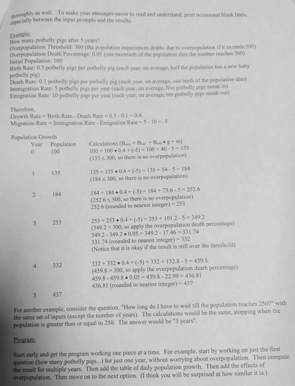 Application: Write a program to predict population | Chegg.com