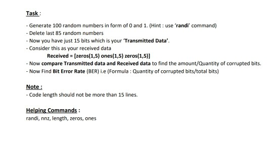 Solved This is a matlab question.. Kindly provide me the | Chegg.com Solved This is a matlab question.. Kindly provide me the | Chegg.com