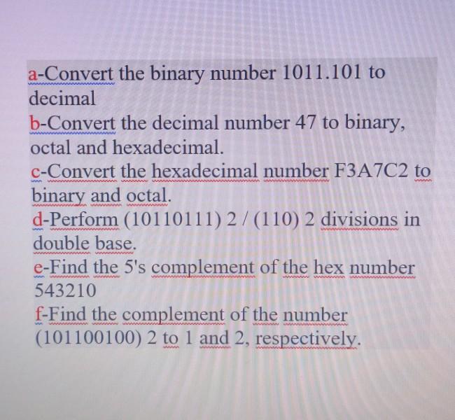 Solved www a-Convert the binary number 1011.101 to decimal | Chegg.com