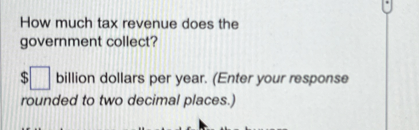 Solved How much tax revenue does the government collect?$ | Chegg.com