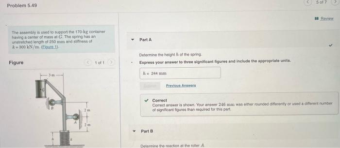 Solved The assembly is used to support the 170−kg container | Chegg.com