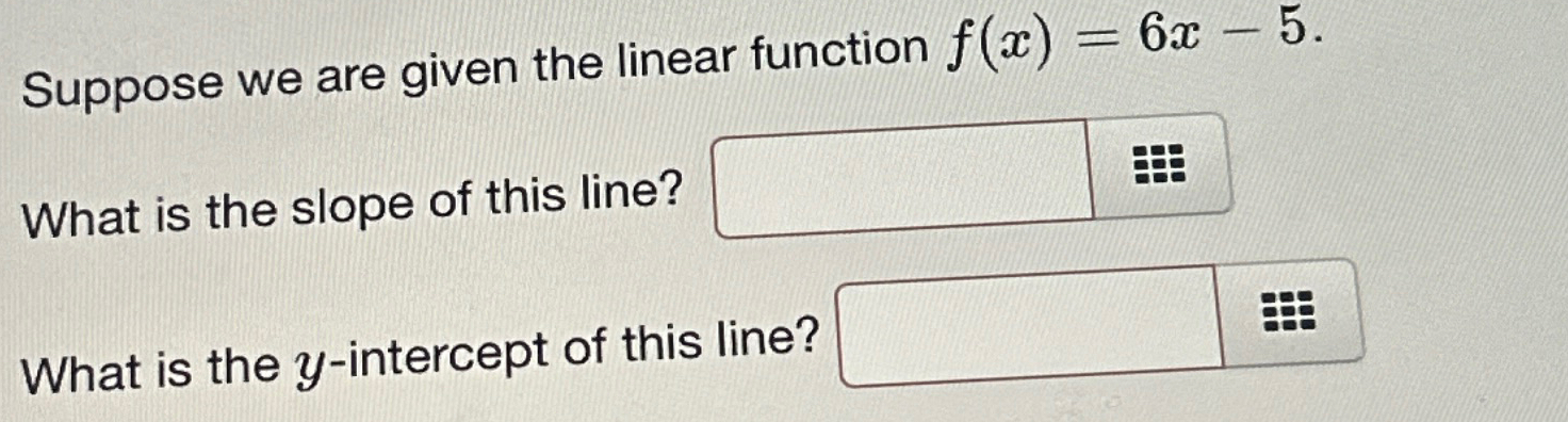 Solved Suppose we are given the linear function | Chegg.com