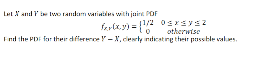Solved Let x ﻿and Y be ﻿two random variables with joint | Chegg.com