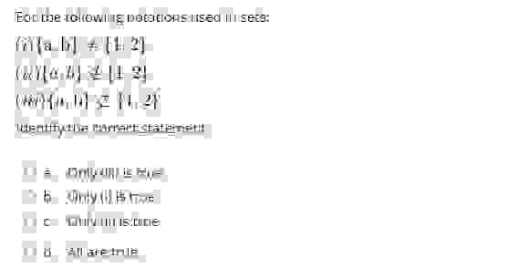 Solved For the following notations used in sets: | Chegg.com