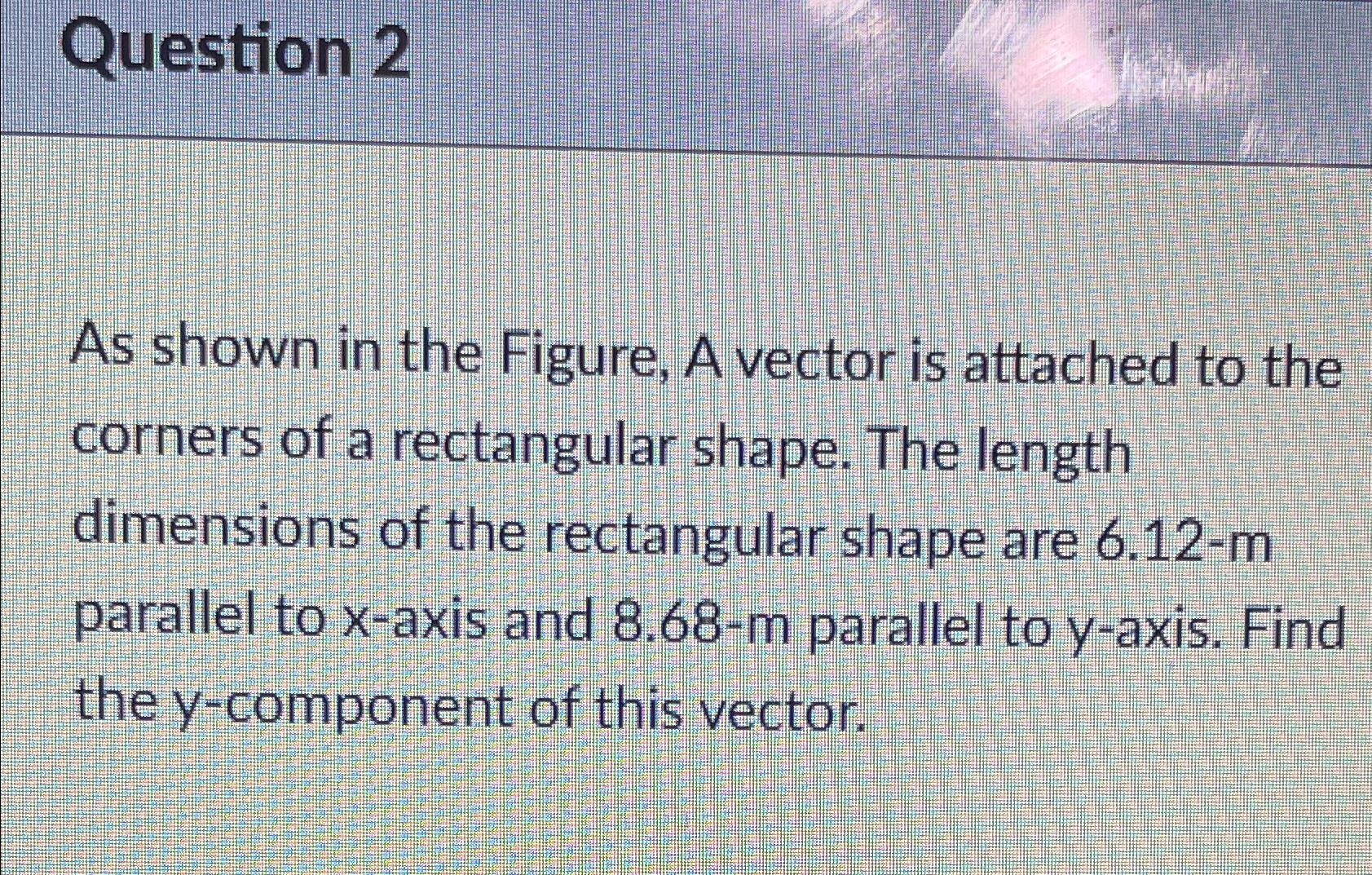 Solved Question 2As shown in the Figure, A vector is | Chegg.com