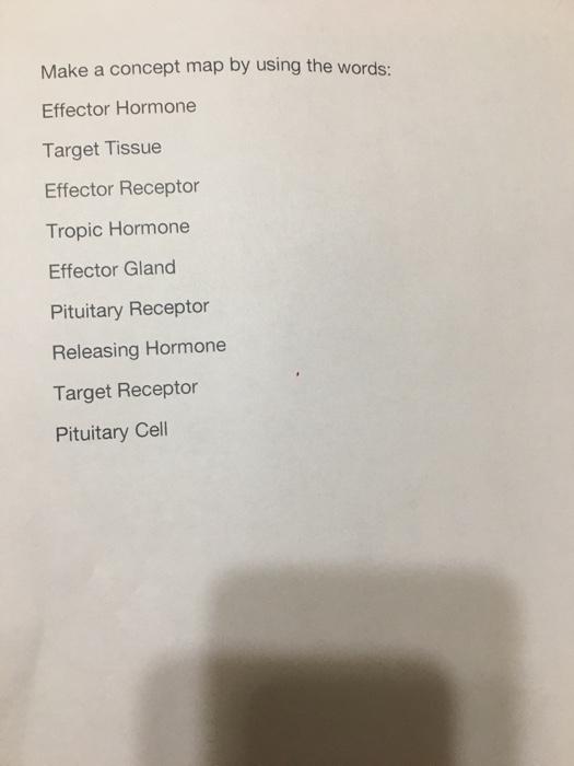 Solved Make a concept map by using the words: Effector | Chegg.com