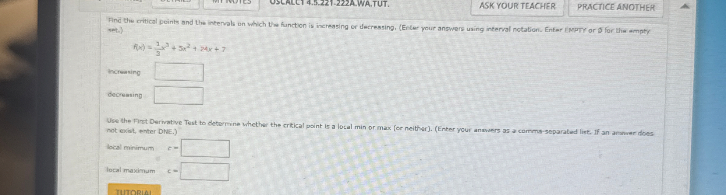 Solved ASK YOUR TEACHERPRACTICE ANOTHERFind the critical | Chegg.com