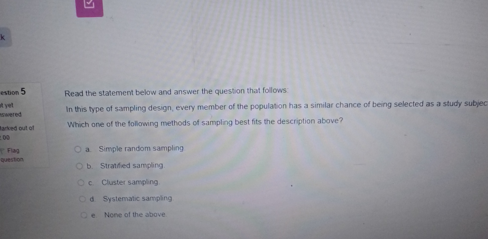 Solved Read the statement below and answer the question that | Chegg.com