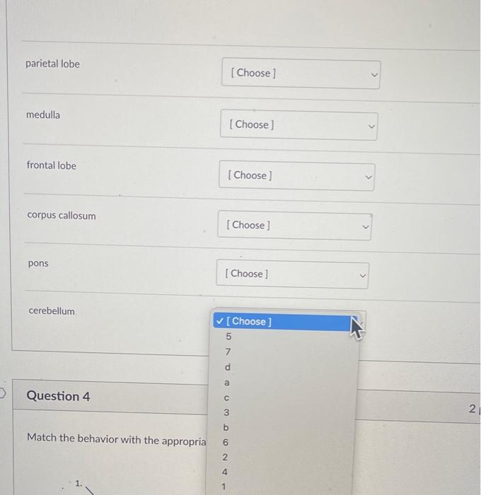 Solved Match the numbers and letters with the corresponding | Chegg.com