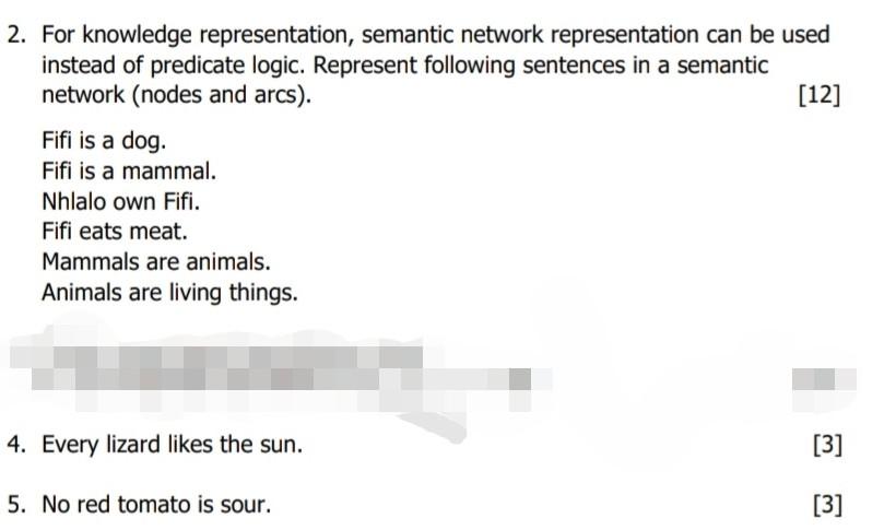 Solved 2. For knowledge representation, semantic network | Chegg.com