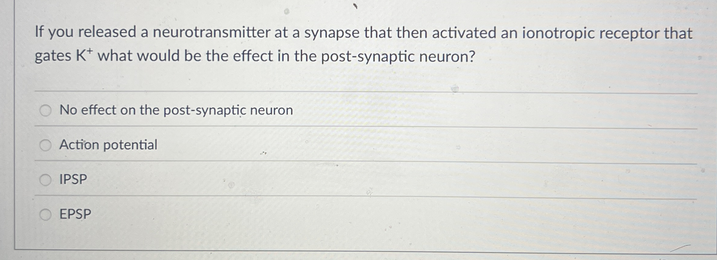 Solved If you released a neurotransmitter at a synapse that | Chegg.com