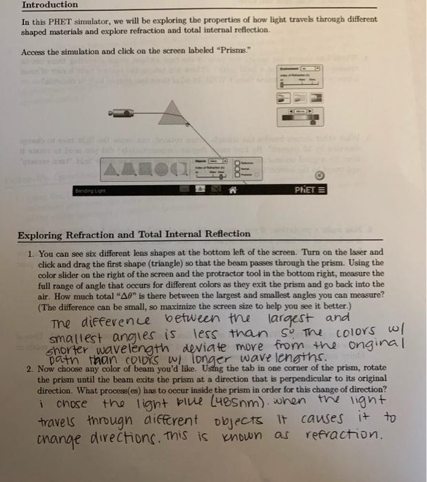 Solved Introduction In this PHET simulator, we will be | Chegg.com