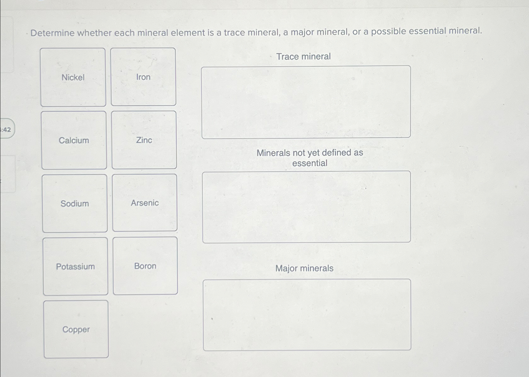 Determine whether each mineral element is a trace | Chegg.com