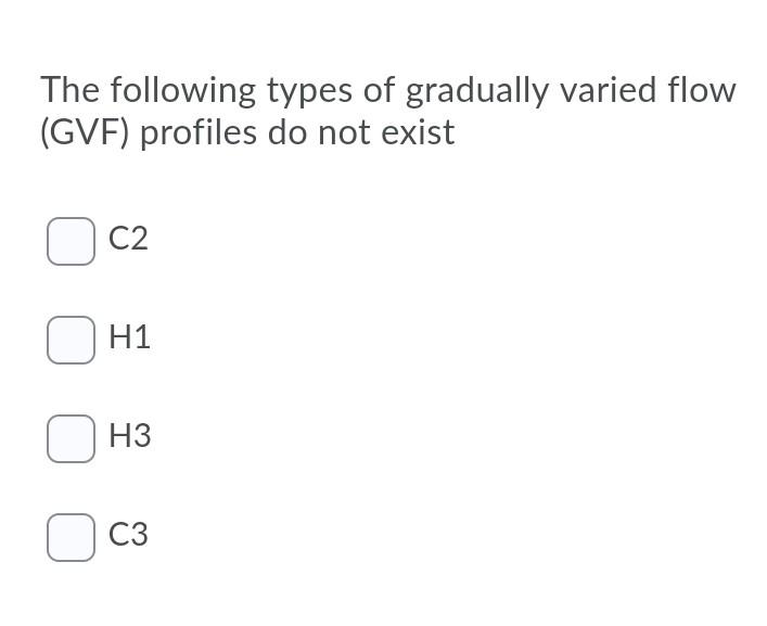 Solved The following types of gradually varied flow (GVF) | Chegg.com