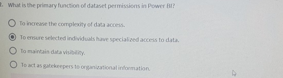 Solved What is the primary function of dataset permissions | Chegg.com
