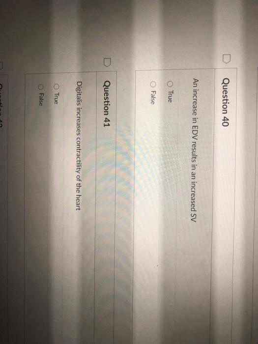 Solved Question 40 An increase in EDV results in an | Chegg.com