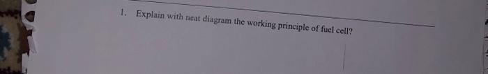 Solved 1. Explain with neat diagram the working principle of | Chegg.com