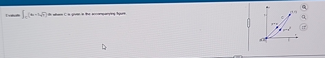 Solved Evaluate ∫C﻿(4x+5y2)ds ﻿where C ﻿is given in the | Chegg.com