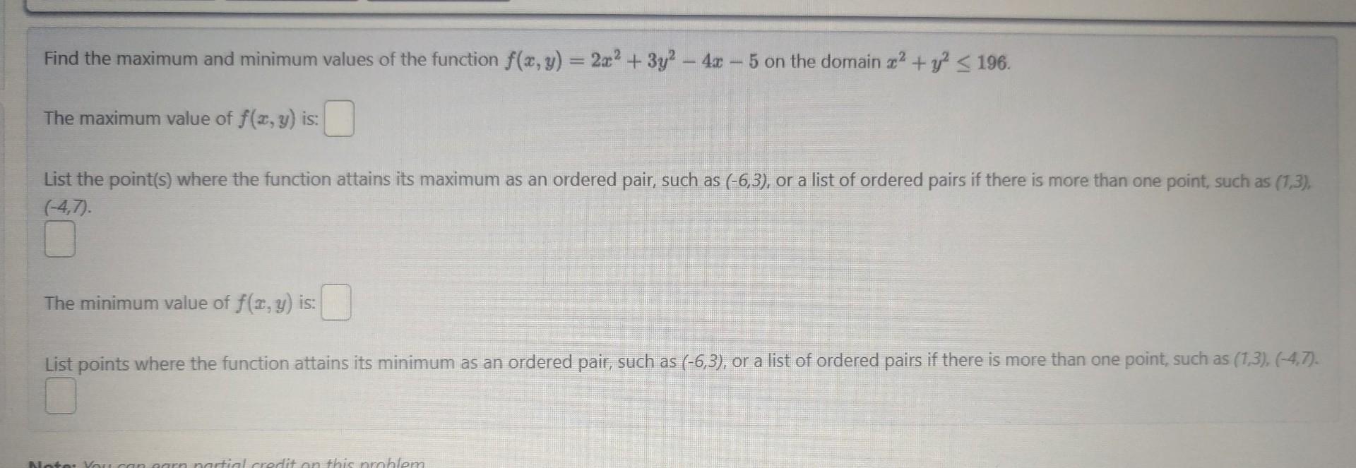 Solved Find the maximum and minimum values of the function | Chegg.com