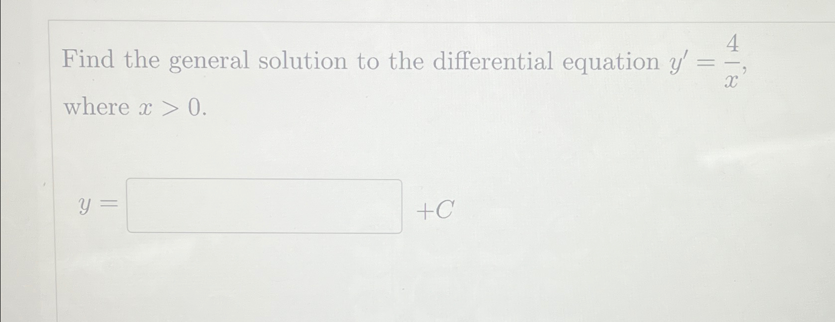 Solved Find the general solution to the differential | Chegg.com