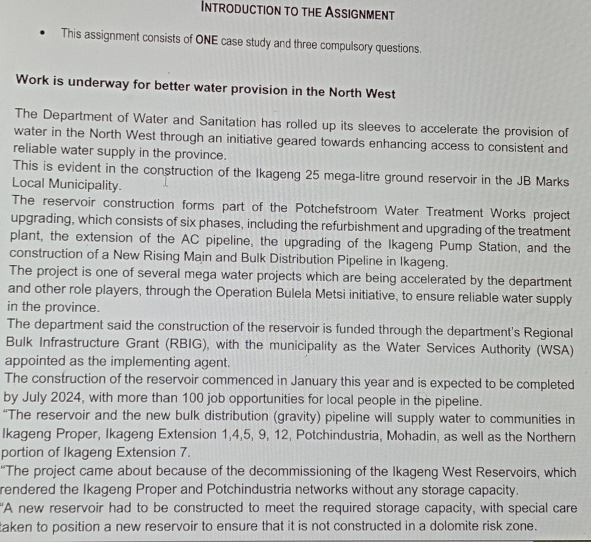 Solved INTRODUCTION TO THE ASSIGNMENTThis assignment | Chegg.com