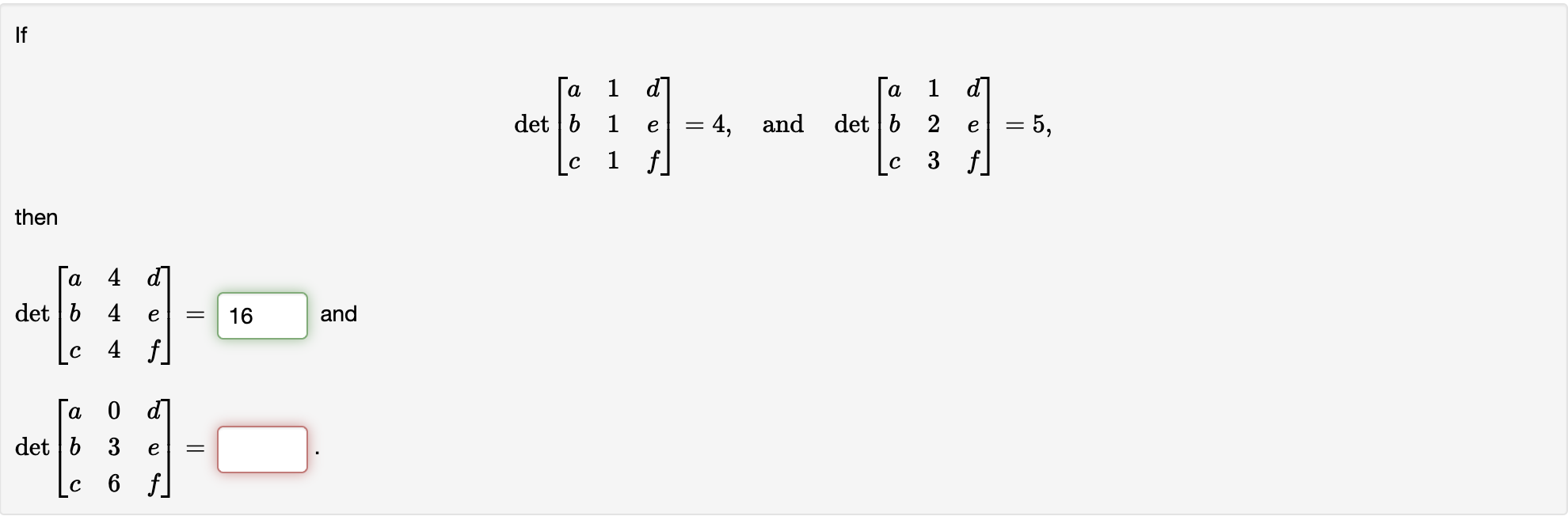 Solved Ifdet[a1db1ec1f]=4, ﻿and | Chegg.com