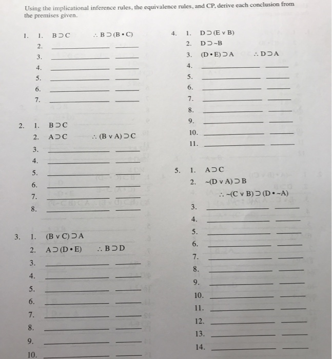Solved Using the implicational inference rules, the | Chegg.com