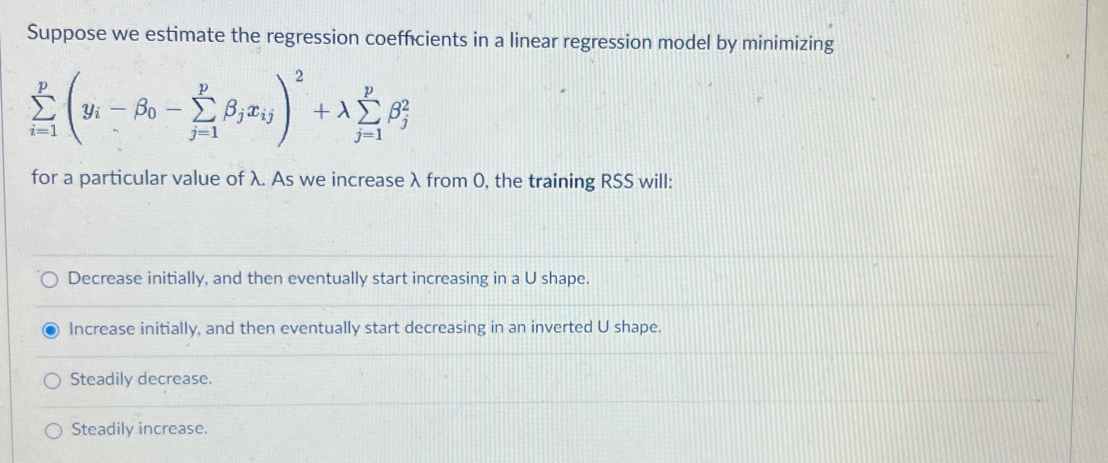 Solved Suppose we estimate the regression coefficients in a | Chegg.com