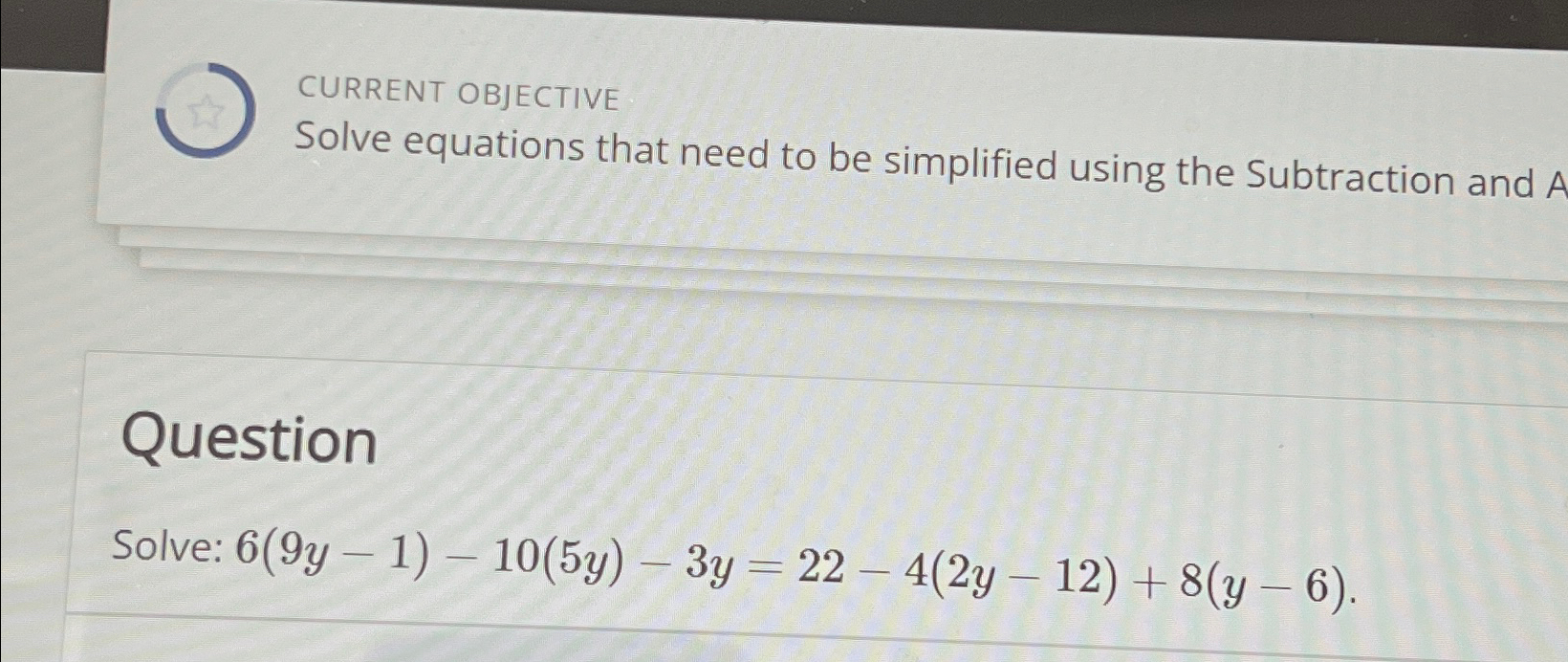 Solved Current Objectivesolve Equations That Need To Be