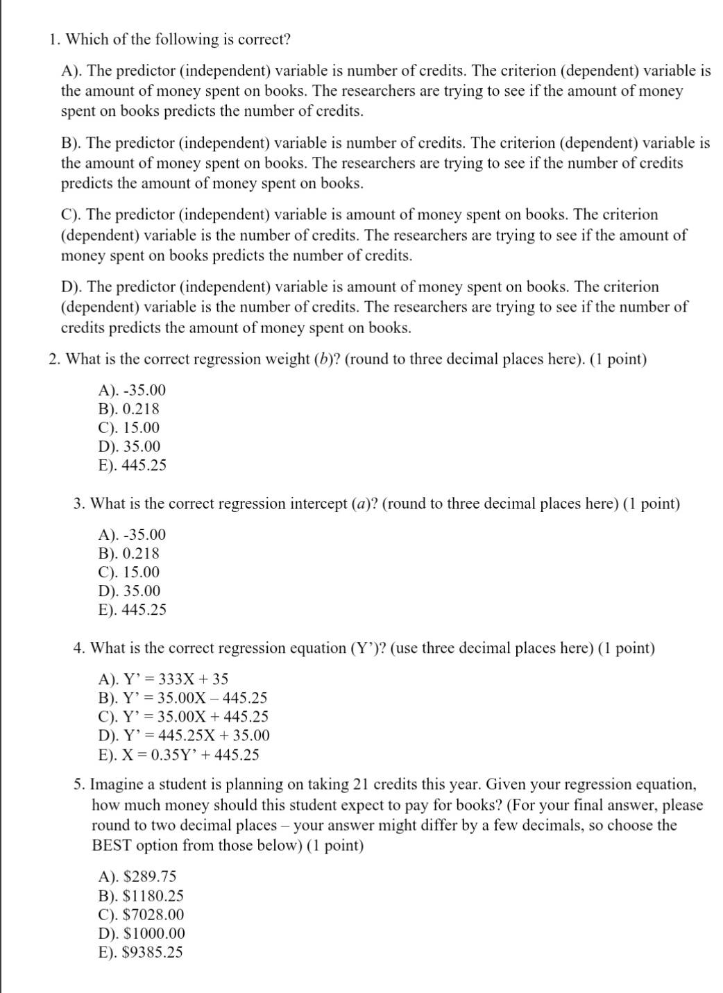 Solved Regression Assignment \#6 (Summer 2023) Instructions: | Chegg.com