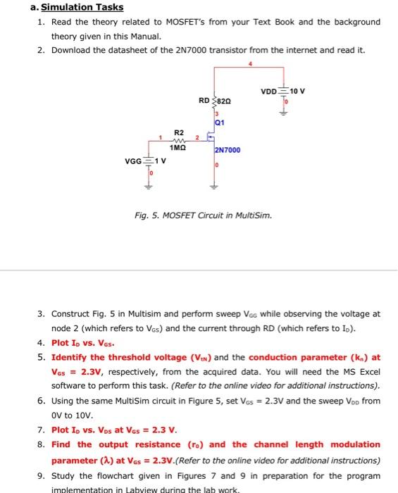 Solved a. Simulation Tasks 1. Read the theory related to | Chegg.com