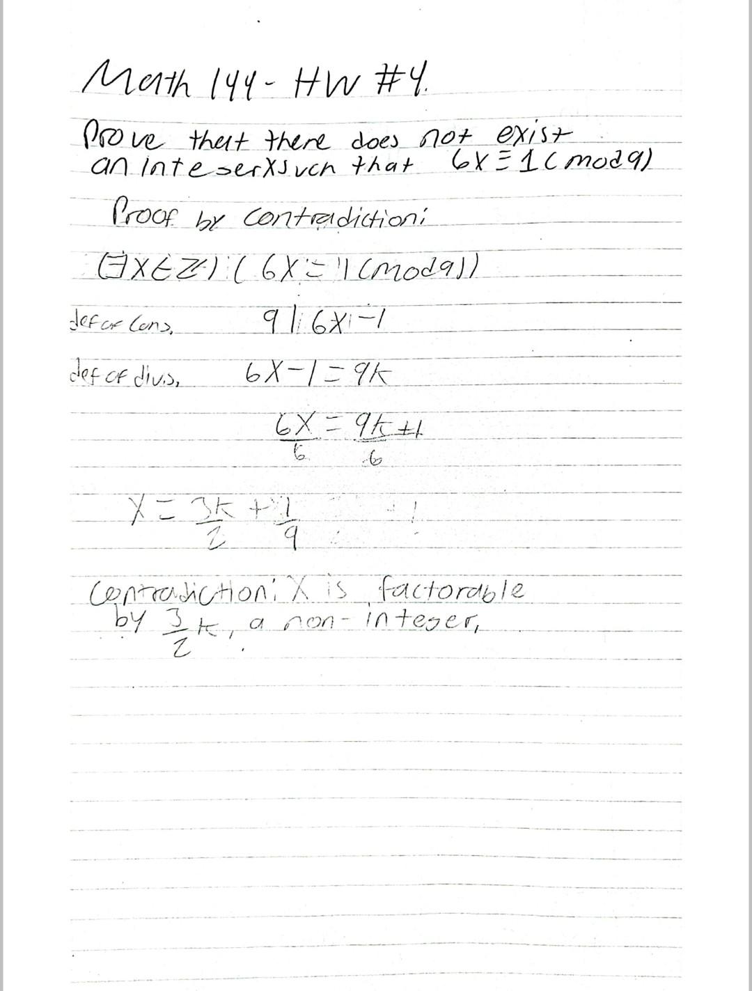 Solved Math 144- Hw \#4. Prove that there does not exist an | Chegg.com