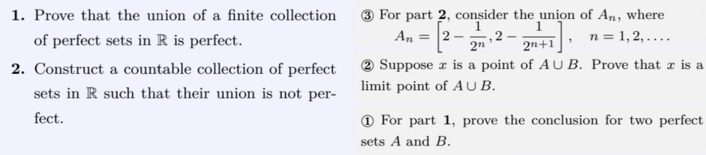 Solved 1. Prove that the union of a finite collection of | Chegg.com