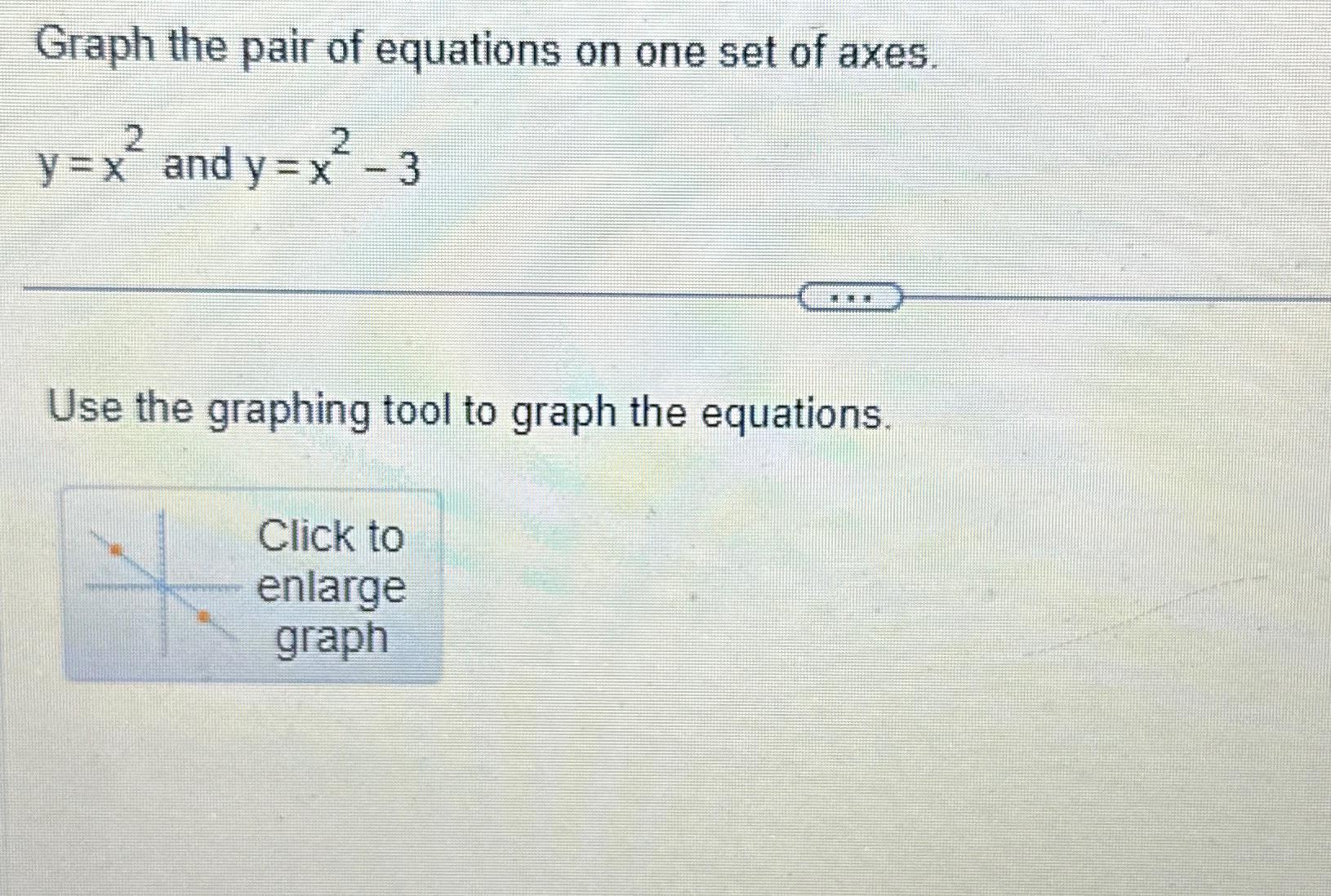 Solved Graph the pair of equations on one set of axes.y=x2 | Chegg.com