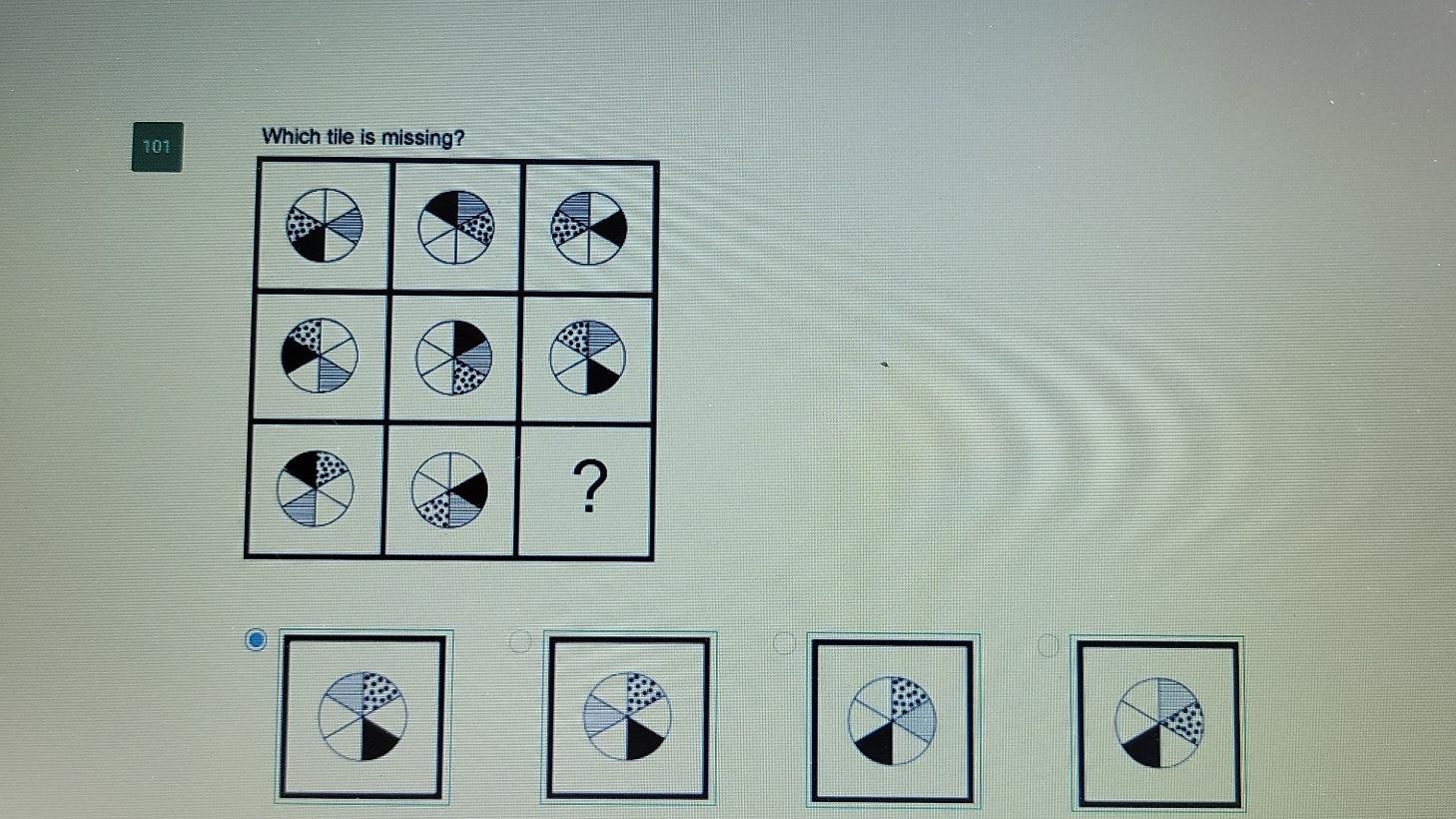 Solved Which tile is missing? 107 ? | Chegg.com