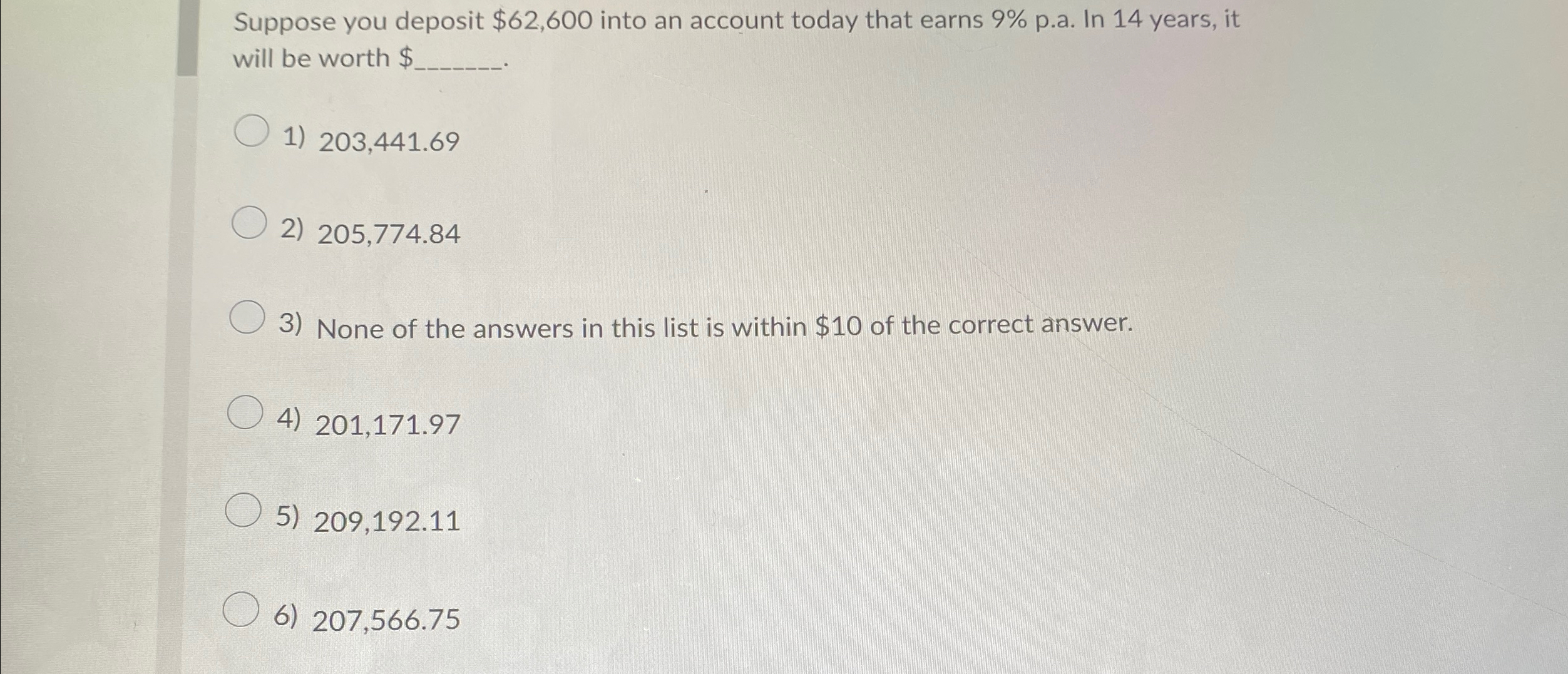 Solved Suppose you deposit $62,600 ﻿into an account today | Chegg.com