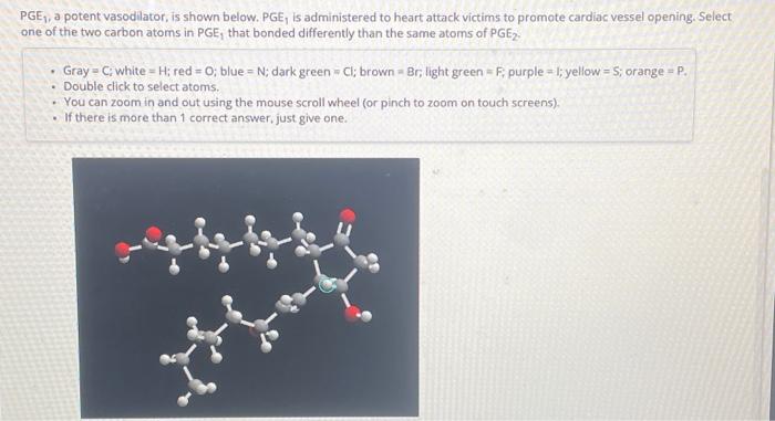 Solved select one of the two carbon atoms in PGE1 that | Chegg.com
