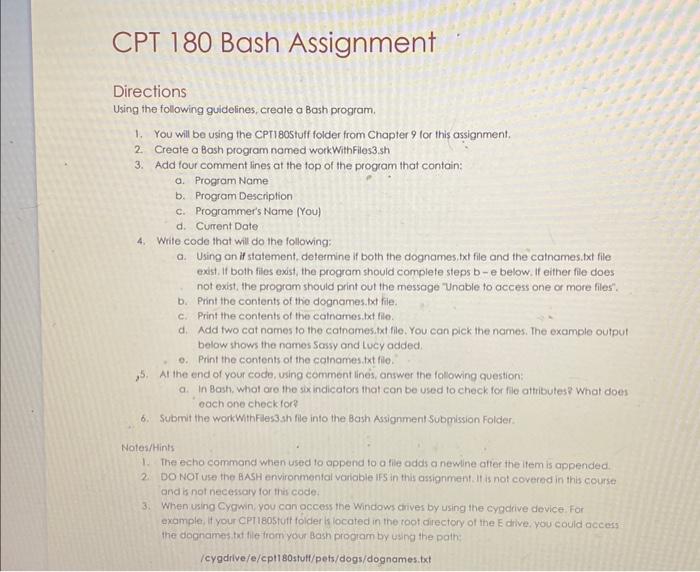 Solved Directions Using the following guidelines, create a | Chegg.com