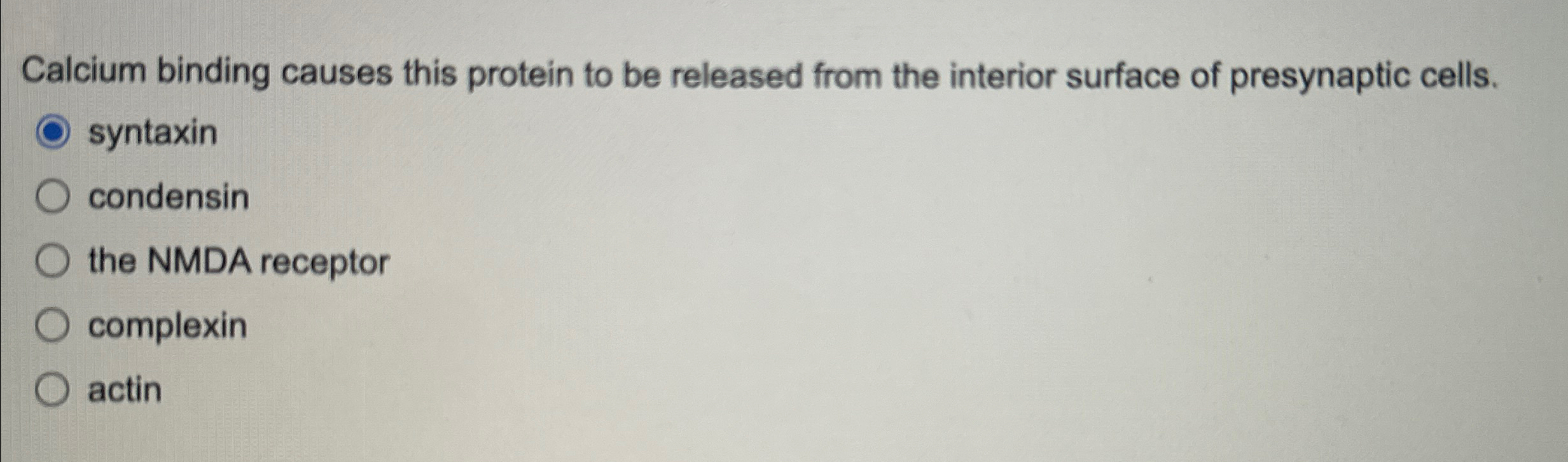 Solved Calcium binding causes this protein to be released | Chegg.com