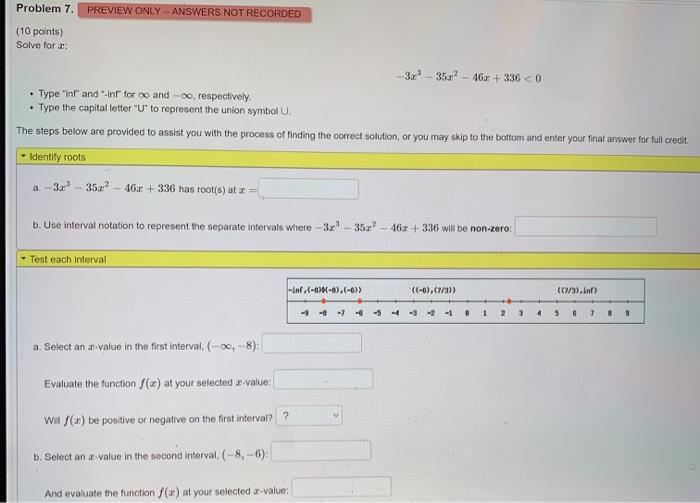 Solved Problem 7. PREVIEW ONLY ANSWERS NOT RECORDED (10 | Chegg.com