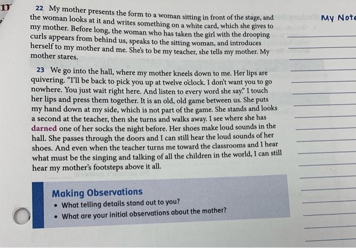 Solved Short Story The First Day by Edward P. Jones 1 On an | Chegg.com