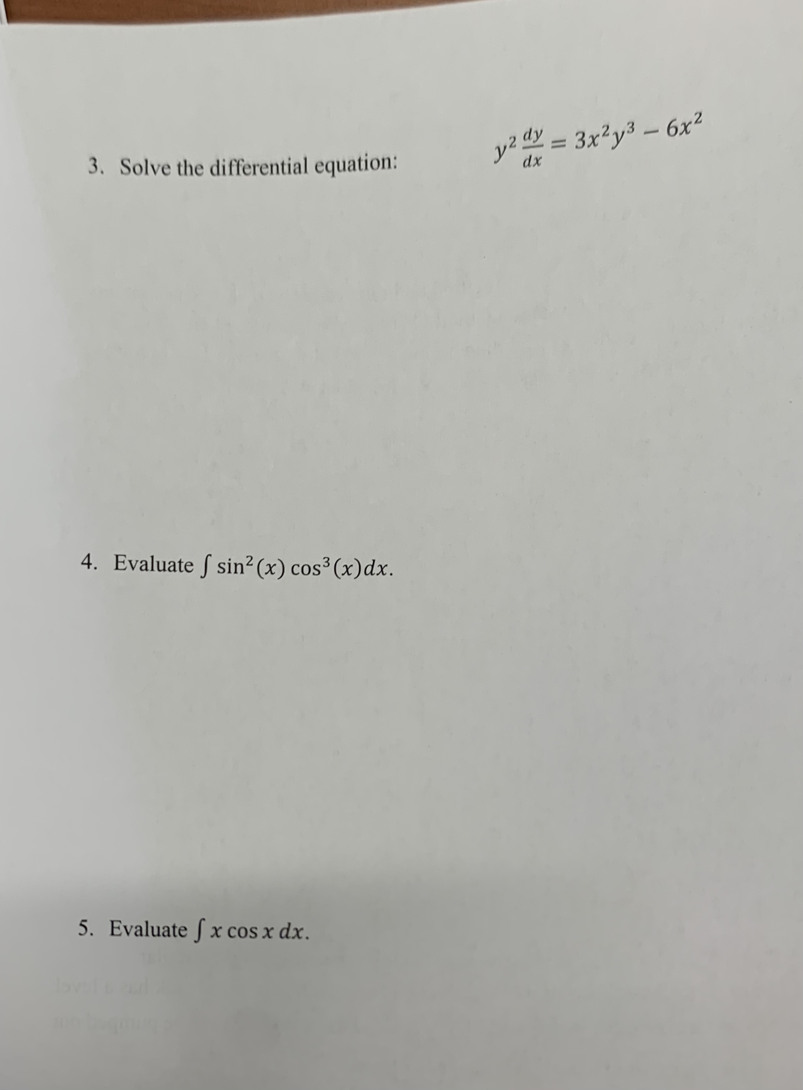 Solve the differential | Chegg.com